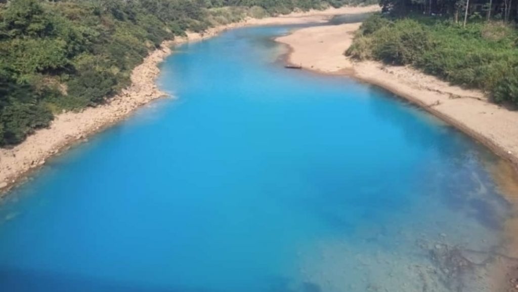 Wah Lukha river in Jaintia Hills turns blue again - Hub News