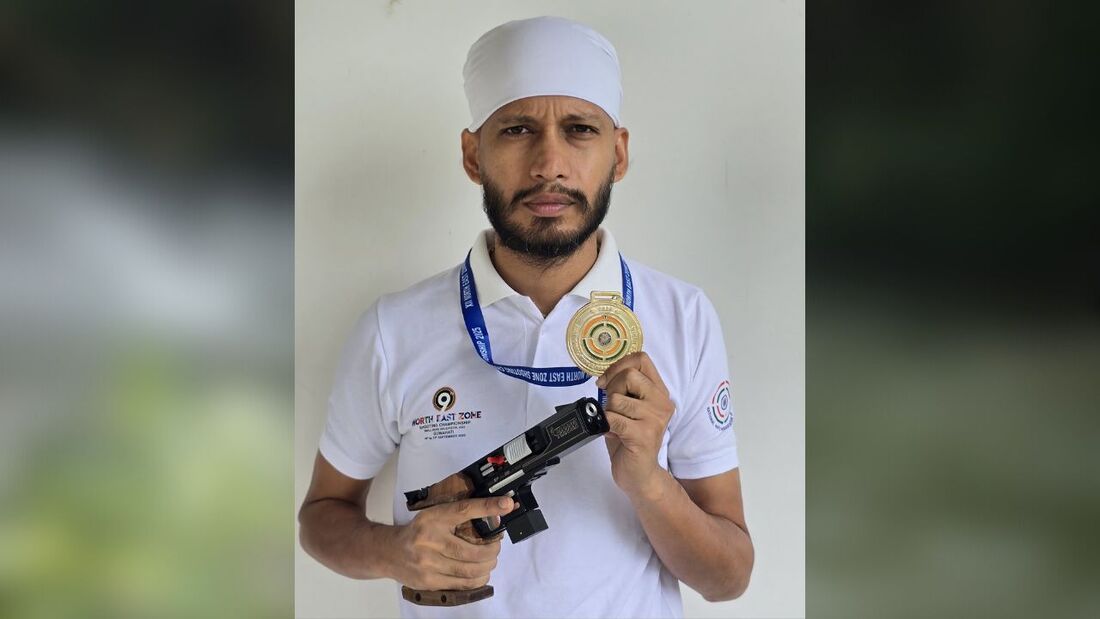 Shaurya Sharma, NE Zone Shooting Championship-o Gold medal-ko man·a