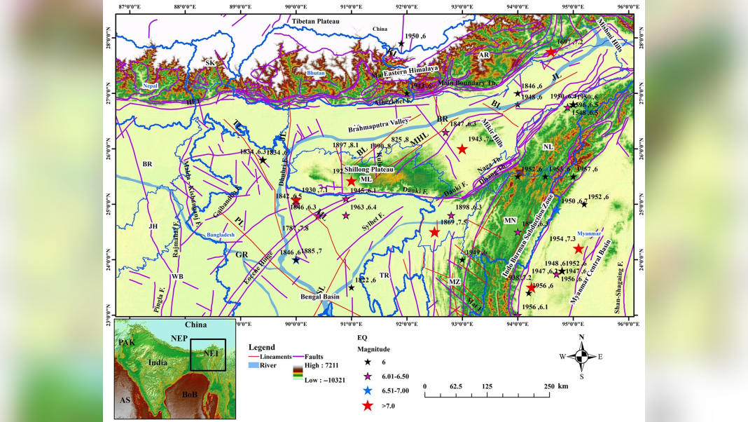 6,877 quakes in 1,200 years: New study maps Shillong Plateau’s seismic ...